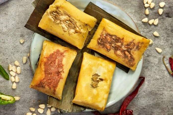 Los tamales de maíz como en México, con Maíz Maya